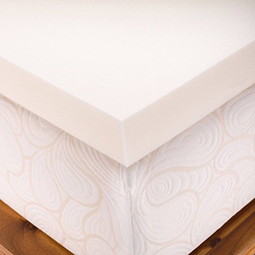 American Full/Double Size 3 Inch Thick, Medium Firm Conventional Polyurethane Foam Mattress Pad Bed Topper Made in The USA