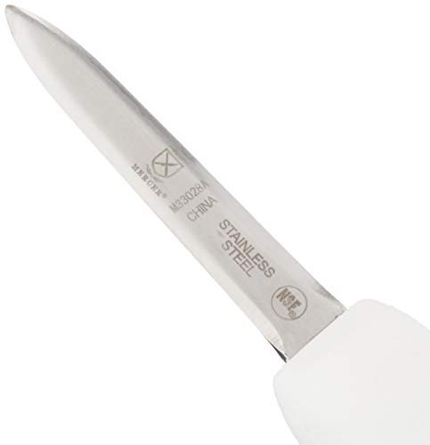 Mercer Culinary Boston Style Oyster Knife with Poly Handle, 3 Inch, White