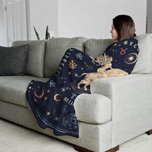 Muxuten Taurus Gifts Blanket 60"x50" - Taurus Gifts for Women - Taurus Zodiac Gifts - Gifts for Taurus Women - Taurus Birthday Gifts - Astrology Gifts for Women - Zodiac Constellation Graduation Gifts