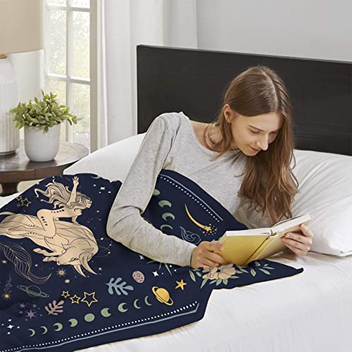 Muxuten Taurus Gifts Blanket 60"x50" - Taurus Gifts for Women - Taurus Zodiac Gifts - Gifts for Taurus Women - Taurus Birthday Gifts - Astrology Gifts for Women - Zodiac Constellation Graduation Gifts