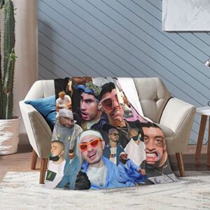 Singer Rapper Ultra Soft Throw Blankets Flannel Fleece All Season Blanket Light Weight Living Room/Bedroom/Sofa Warm Blanket 50"x40"