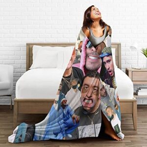 Singer Rapper Ultra Soft Throw Blankets Flannel Fleece All Season Blanket Light Weight Living Room/Bedroom/Sofa Warm Blanket 50"x40"