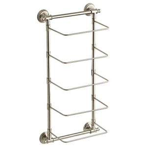 delta 7.795 in. w towel roll rack in satin nickel-hextn01-bn