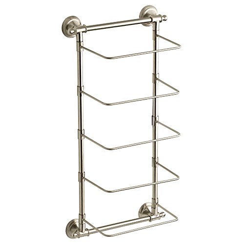 Delta 7.795 in. W Towel Roll Rack in Satin Nickel-HEXTN01-BN