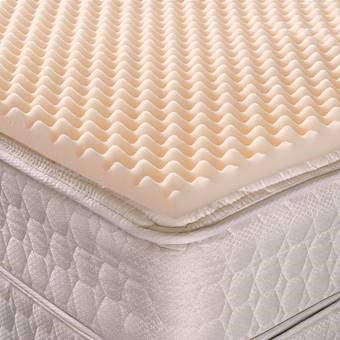 Geneva Healthcare Egg Crate Convoluted Foam Mattress Pad 4" Standard Queen Size Topper - 4" x 60" x 80"