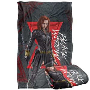 marvel black widow silky touch super soft throw blanket 36" x 58"