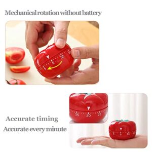 Kitchen Craft Mechanical Wind Up 60 Minutes Timer 360 Degree Rotating Tomato Shape Kitchen Cooking Timer