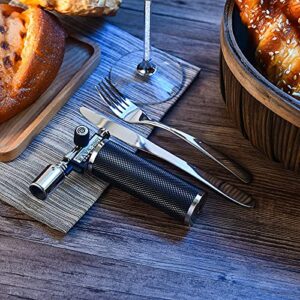 ravs Butane Torch, Refillable Kitchen Torch Lighter with Safety Lock and Adjustable Flame, Creme Brulee Kitchen Food Torch for Baking, Culinary Cooking Torch, Blow Torch - Butane Gas Not Included