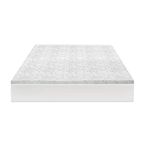 SensorPEDIC iCOOL 1.5-Inch Gel-Infused Memory Foam Mattress Topper - King, Silver