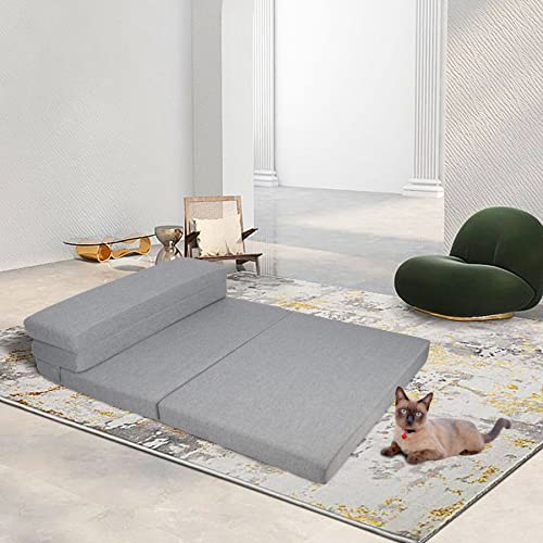 Stonehomy 4 Inch Thick Foldable Mattress Twin XL Size, Portable Folding Out Couch Sofa Bed with Handle for RV, Living Room and Car, 78.7x39.4 Inches