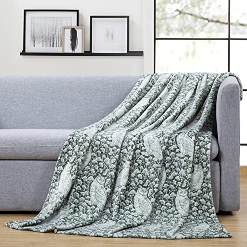 Morgan Home Fashions Velvet Plush Throw Blanket- Soft, Warm and Cozy, Lightweight for All Year Round Use 50 x 60/ 50 x 70 Inches Soft Velvet Plush in Many Styles (Autumn Owl)