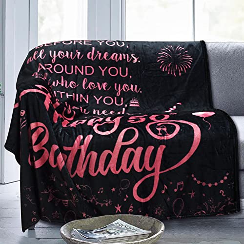 50th Birthday Gifts for Women Funny 1972 Blanket for 50 Year Old Woman 50th Birthday Throw Ideas 50 Birthday Decorations for Women Her Him Wife Sister Mom Friends Grandmother 60"x50"