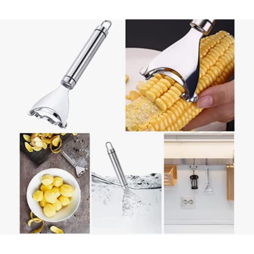 Corn Cob Stripper Peeler Remover Salad Making Cutter Easy Clean Corn Cob Stripper Stainless Steel Splitter Tool