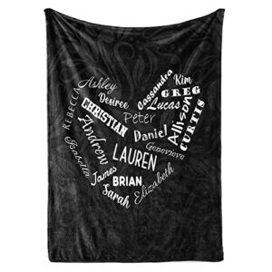 personalized grandchildren names fleece blanket: christmas blanket, grandma gifts, gifts for grandma, grandma birthday gifts, birthday gifts for grandma, christmas throw blanket (5060-fleece)…