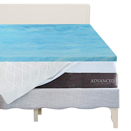 Gel Memory Foam Mattress Topper Twin Extra Long, Plush 2 Inch Thick, Premium Gel Infused Twin XL Memory Foam Mattress/Bed Topper/Pad for a Cool, and Comfortable Sleep. Made in The USA