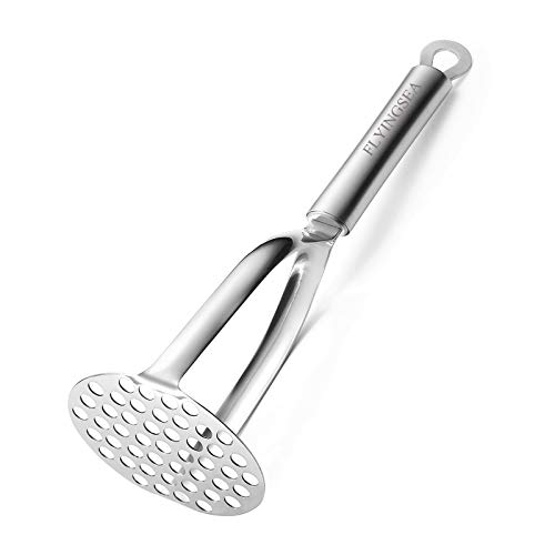 FLYINGSEA Potato Masher,Professional 18-10 Stainless Steel Potato Masher,Vegetable Masher,Cooking And Kitchen Gadget.