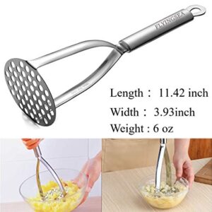 FLYINGSEA Potato Masher,Professional 18-10 Stainless Steel Potato Masher,Vegetable Masher,Cooking And Kitchen Gadget.