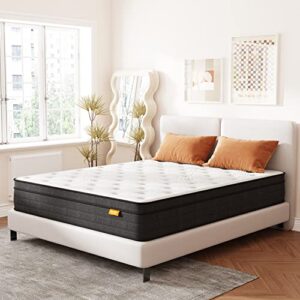 Sweetnight Full Size Mattress, 10-Inch Full Size Mattress in a Box, Gel Memory Foam and Individual Pocket Spring Hybrid Mattress, Full Bed Mattress for Cool Sleep, Supportive & Pressure Relief