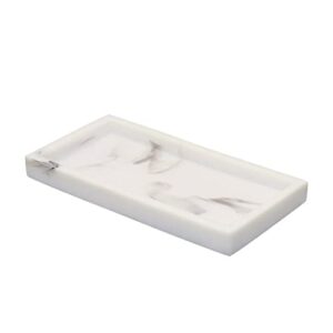 liuyunqi home decor countertop cosmetic organizer hotel bathroom tray rectangular plate household resin marble texture (color : e, size : 20 x 10.5 x 1.8cm)