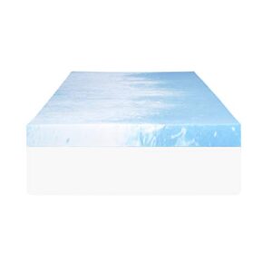 Comfort Revolution F02-00193-FL0 4" Gel-Infused Memory Foam Mattress Topper, Full, Blue