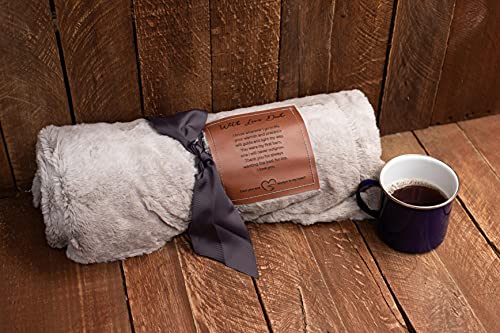 Sentimental Gift for Dad On Father's Day Christmas, Birthday- with Love Dad Softly Said Blanket