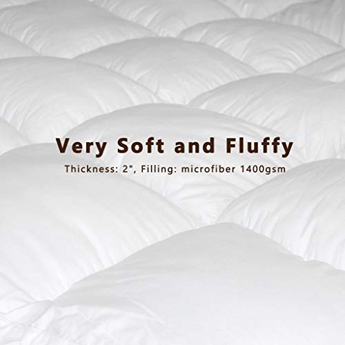 Extra Thick Mattress Topper + All Season Comforter Light Weight Queen Size