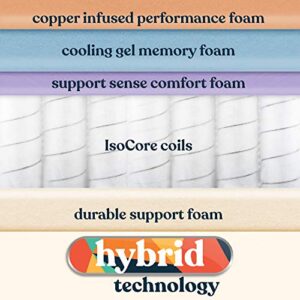 EARLY BIRD Performance 12 Inch Hybrid Mattress, Queen, Cooling Copper Infusion