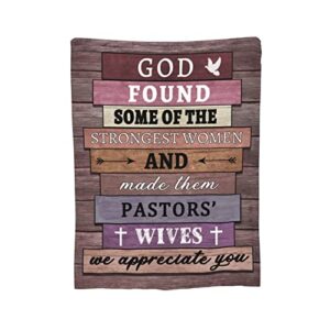 BUUGVIIL Pastor's Wife Appreciation Gifts Religious Gifts for Pastors Wife Throw Blankets for Couch Sofa Bed Warm Gifts 50*60 in