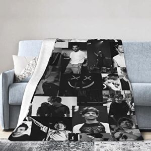 gingerdhallberg throw blanket louis singer tomlinson lightweight flannel blanket air conditioning blankets for all season 80"x60"