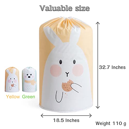 Wealthy888 Multifunction Large PEVA Blanket Storage and Organizer Bags, Folding with strap, Water and Dust Proof, Also Suitable for Comforters, Bedding, Pillow, Doll, Children Toy and Books (32.7” x 18.5”) (Green)