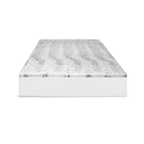 BioPEDIC 2" Bamboo Charcoal Infused Memory Foam True to Size Mattress Topper - California King