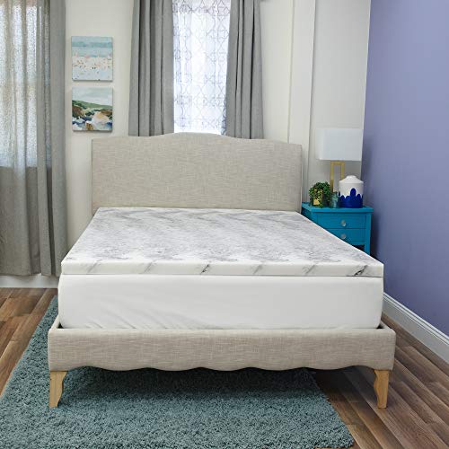 BioPEDIC 2" Bamboo Charcoal Infused Memory Foam True to Size Mattress Topper - California King