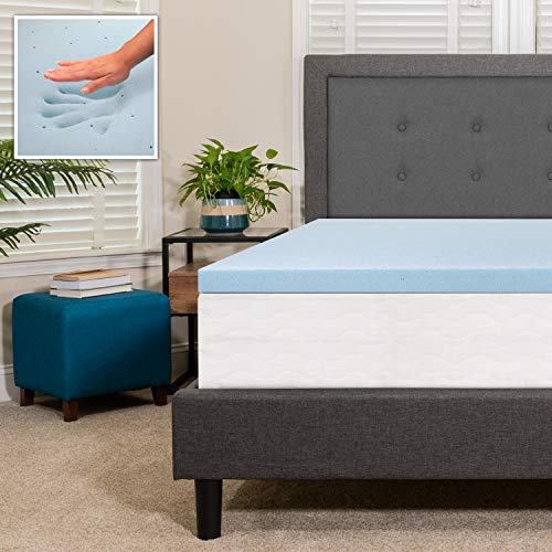 EMMA + OLIVER 2" Cool Gel Infused Cooling Memory Foam Mattress Topper - Full