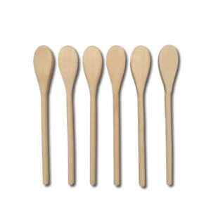 6 Piece Wooden Spoon Set - Healthy Non Stick Cooking Utensils for Mixing Stirring and Cooking Purposes