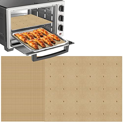 Indulward Unbleached Air Fryer Parchment Paper, 150 PCS Perforated Square Air Fryer Liners compatible with Cuisinart, Breville, Black and Decker Air Fryer,11 x 9 inch.