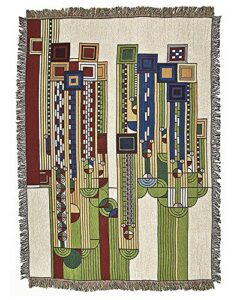 frank lloyd wright saguaro tapestry throw