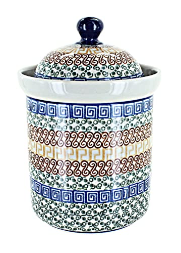 Blue Rose Polish Pottery Athena Medium Canister