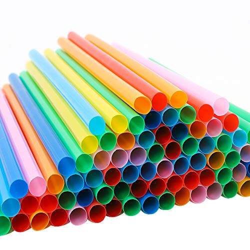 Tomnk 200 Pack Jumbo Smoothie Straws, 10.3 Inch Milkshake Straws Disposable Extra Long