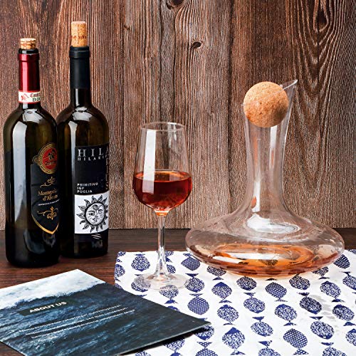 Wine Cork Ball Wooden Cork Ball Stopper for Wine Decanter Carafe Bottle Replacement (2 Pieces, 2.4 Inch/ 6.1 cm)