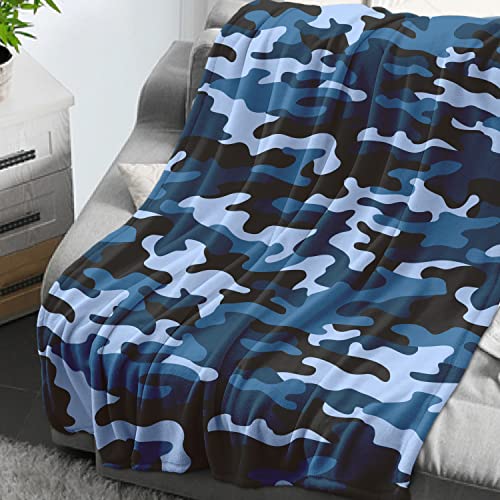 Throw Blanket for Couch, Cozy Warm Plush Fleece Throw Blanket for Adults and Kids, Ultra-Soft Flannel Blanket Decorative Fuzzy Throws for Sofa Bed Dorm, All Season 50x60 in (Camo)