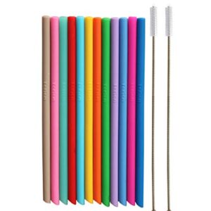 Tegion Cute Mini Short Pinch Test Passed 5.5" Replacement Reusable Toddlers&Kids Silicone Straws for The First Years Take&Toss Spill Proof Straw Cup,Small Kids Danimals -Safe for Teething Chewing