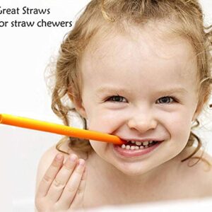 Tegion Cute Mini Short Pinch Test Passed 5.5" Replacement Reusable Toddlers&Kids Silicone Straws for The First Years Take&Toss Spill Proof Straw Cup,Small Kids Danimals -Safe for Teething Chewing