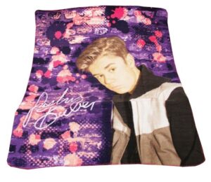 justin bieber brix design fleece throw blanket