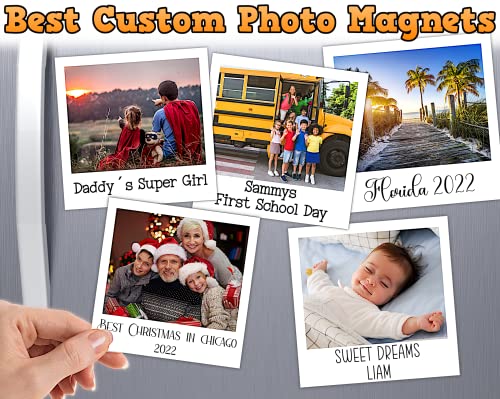 4 pcs Personalized Magnets - Customized Photos Decoration - Fridge Locker Office Home - Custom Magnetic Gifts | Save Your Best Pictures