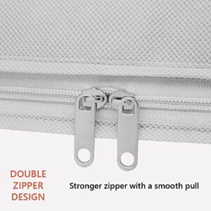 large clothing storage 3 blanket storage bag,Clothes Storage Bins -with zipper, Clear Window & Sturdy Carry Handles, storage bags for blankets and quilts,Toys 60 L