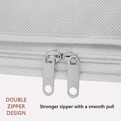 large clothing storage 3 blanket storage bag,Clothes Storage Bins -with zipper, Clear Window & Sturdy Carry Handles, storage bags for blankets and quilts,Toys 60 L