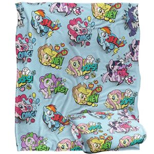 my little pony blanket, mlp pop art pattern silky touch super soft throw blanket 50" x 60"