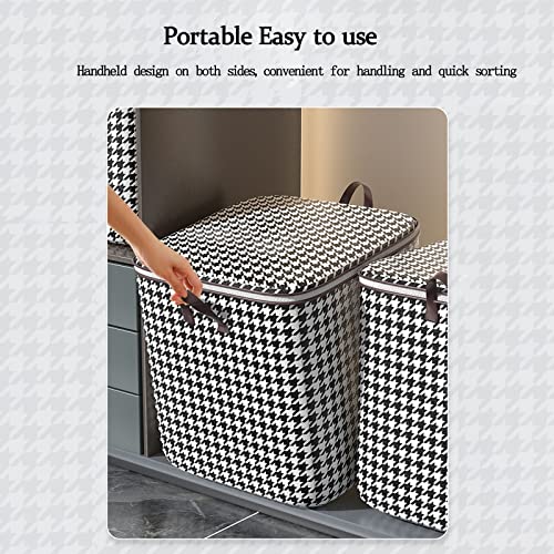 Hot6sl Large Capacity Clothes Storage Bag, Closet Organizers and Storage Under Bed Storage Containers Box for Bedding, Comforters, Foldable Organizer with Reinforced Handle, Sturdy Zippers,180L