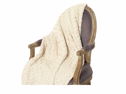 Tourance Luxury Throw, Duotone Rosebud Cream & Sahara