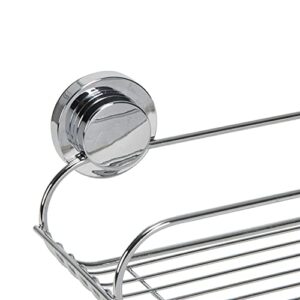 Bath Bliss Chrome Suction Cup Bathroom Basket